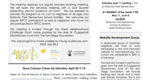 Rolando Park Reporter | Spring 2015 | Rolando Park Community Council